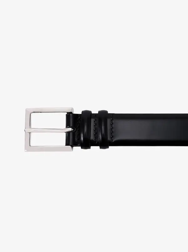 Orciani Shiny Leather Belt With Metal Buckle