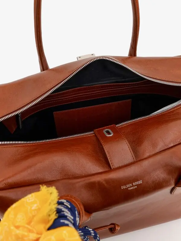GOLDEN GOOSE Vita Leather Handbag - Brown