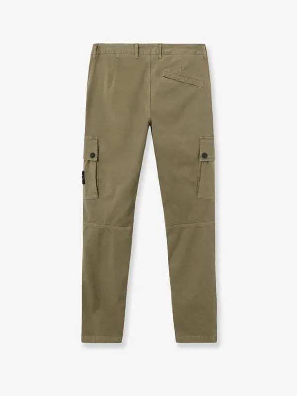 Stone Island Cotton Blend Cargo Trousers