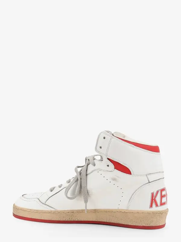 GOLDEN GOOSE High-top Leather Sneakers With Iconic Star Logo - White