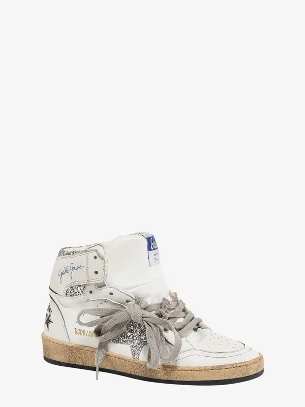 GOLDEN GOOSE Sky Star Leather Sneakers - White