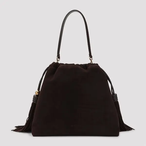 Etro Kalispera Medium Suede Bucket Bag With Fringe And Tassels