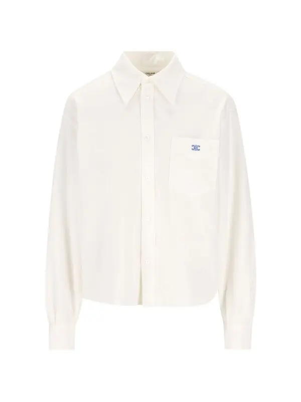 Celine White Cotton Shirt - Multicolor