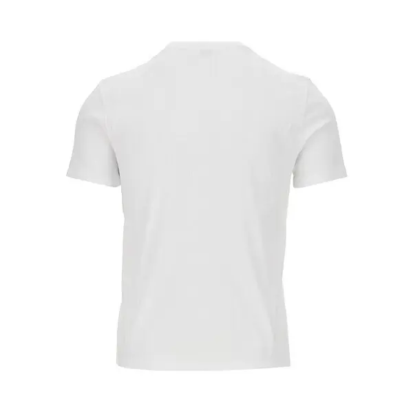 Saint Laurent Cotton T-hirt With Logo Embroidery - White