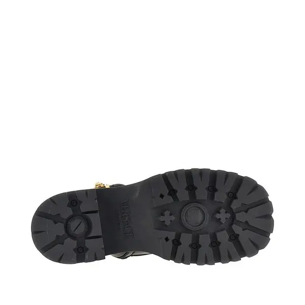 Versace Leather Mid-calf Boots With Medusa Detail