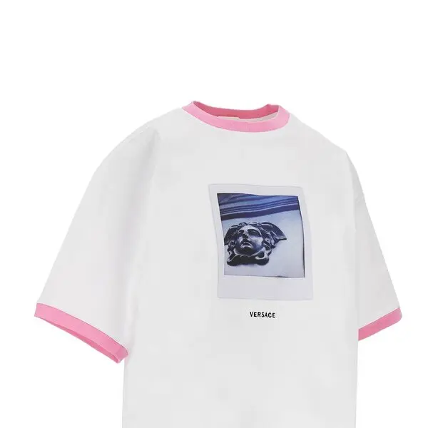 Versace Medusa Polaroid Print Cotton T-shirt