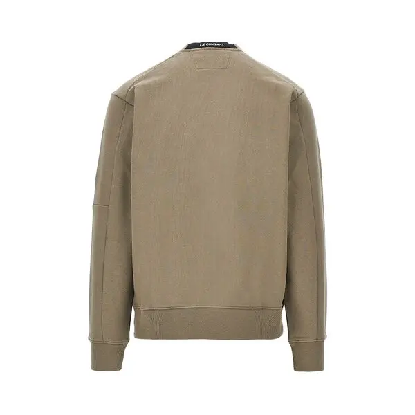 C.P. COMPANY Crewneck Cotton Weathirt With Nfc Len