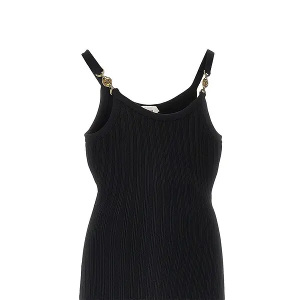 Versace Knitted Medusa Motif Midi Dress