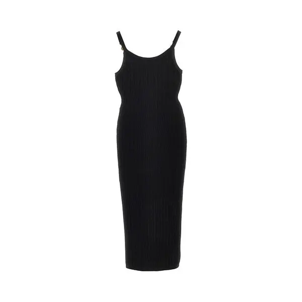 Versace Knitted Medusa Motif Midi Dress