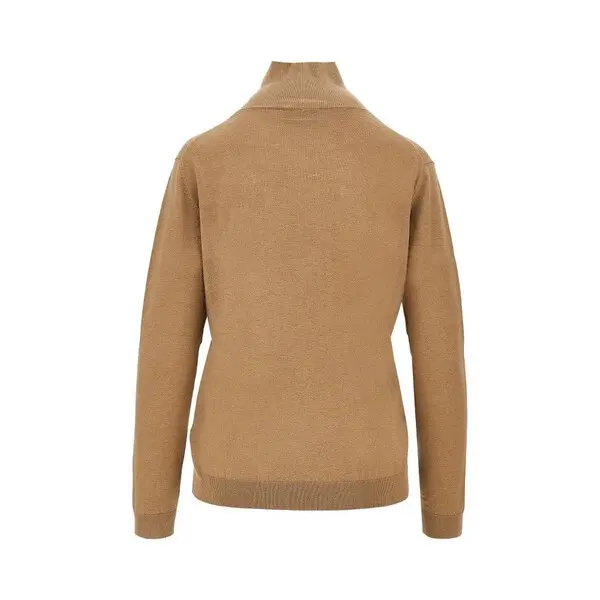 Max Mara Silk And Wool-blend Knitted Turtleneck - Beige