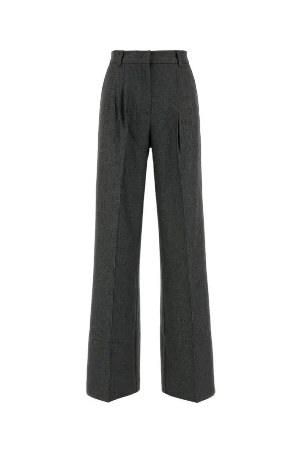 Andamane Wide-leg Pleated Twill Pants