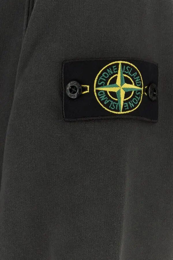 Stone Island Charcoal Cotton Sweatshirt