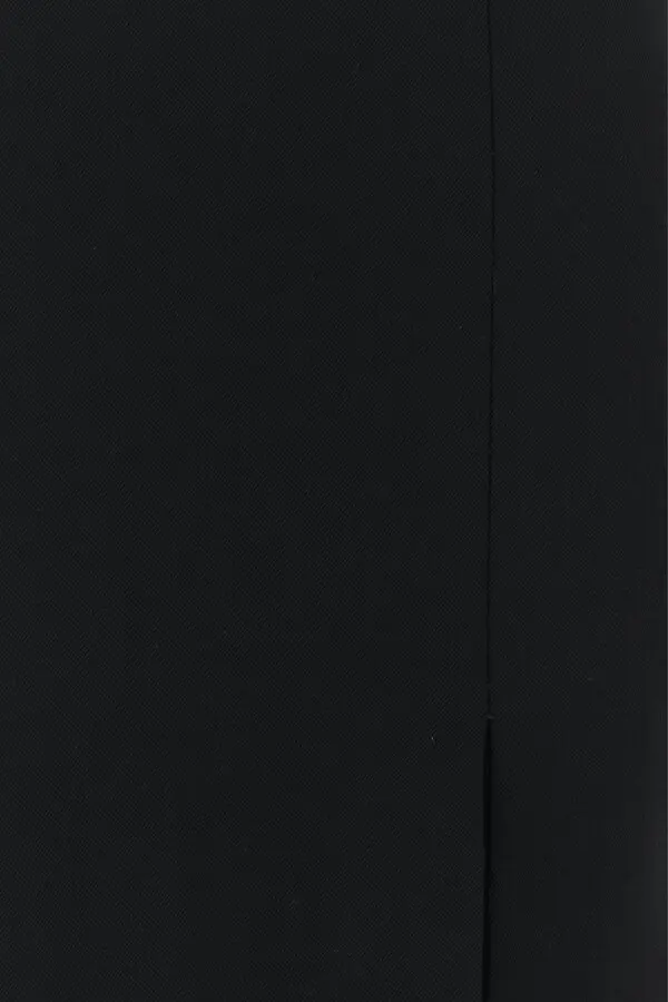 Andamane Stretch Gabardine Skirt With Side Slits