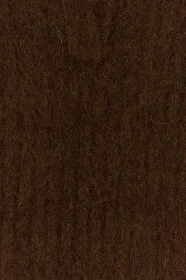 UMA WANG Stretch Alpaca Blend Oversize Polo Shirt - Brown
