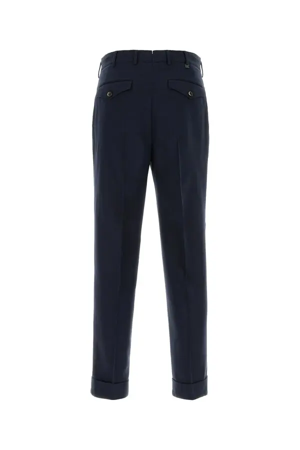PT TORINO Navy Cotton Blend Pant