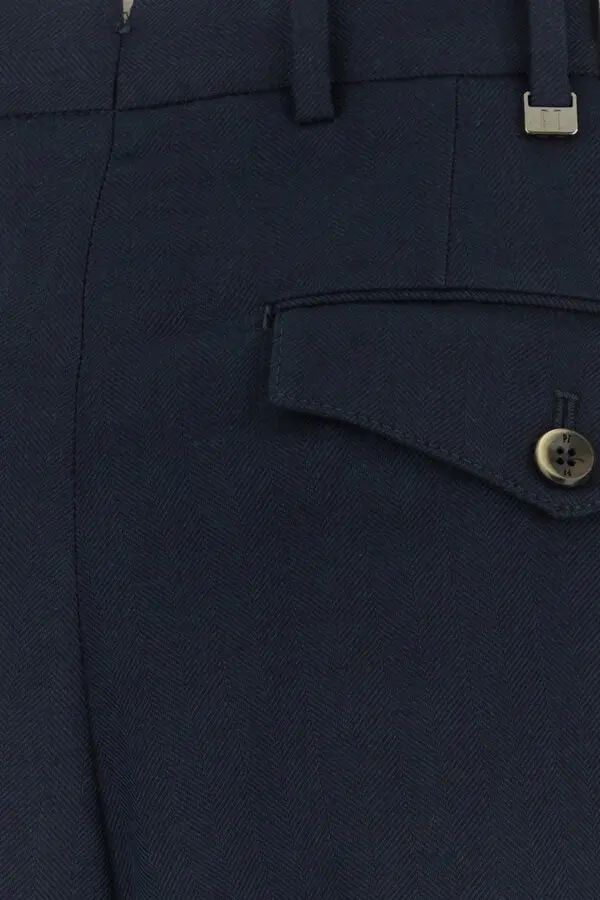 PT TORINO Navy Cotton Blend Pant