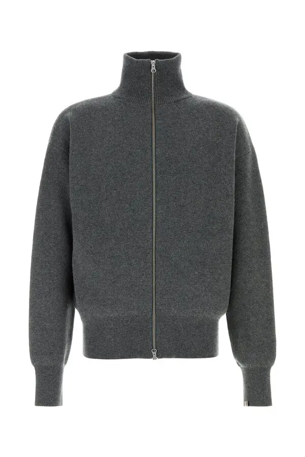 Extreme Cashmere High Neck Zip Up Cardigan