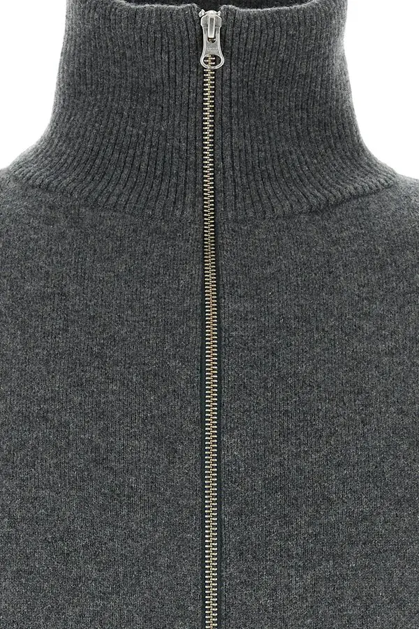 Extreme Cashmere High Neck Zip Up Cardigan