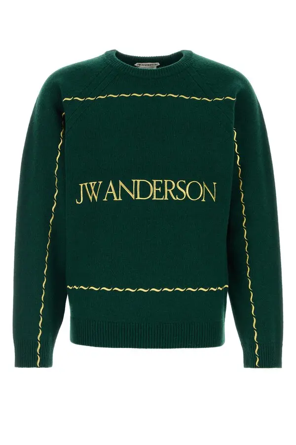 JW Anderson Wool Sweater With Embroidered Logo