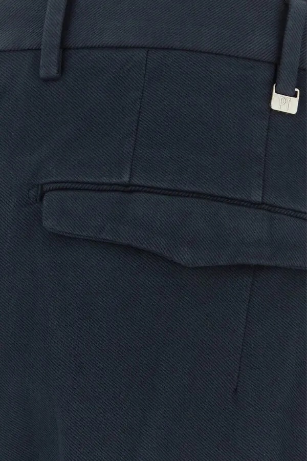 PT TORINO Navy Stretch Cotton Pant
