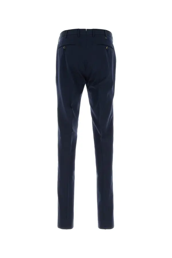 PT TORINO Navy Cotton Blend Pant