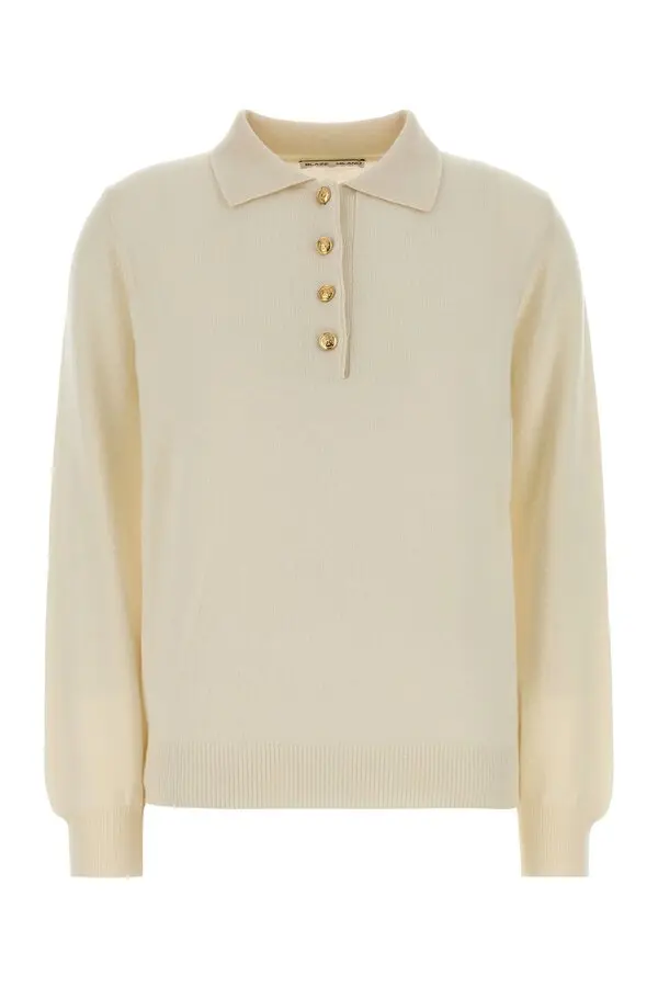 BLAZE Cream Wool Blend Highland Polo Shirt