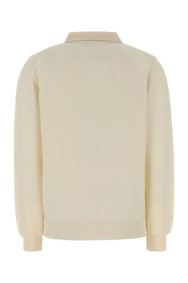 BLAZE Cream Wool Blend Highland Polo Shirt