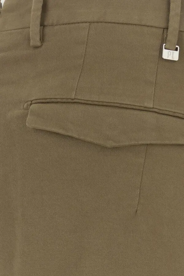 PT TORINO Cappuccino Stretch Cotton Pant - Light Brown