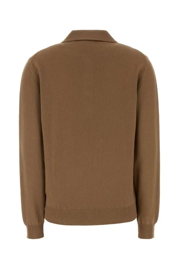 BLAZE Camel Wool Blend Highland Polo Shirt