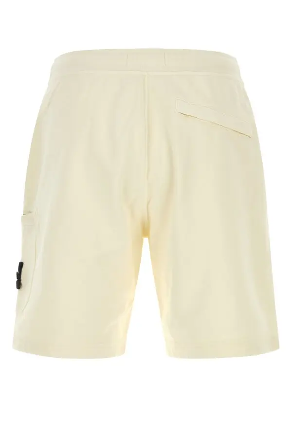 Stone Island Cotton Bermuda Shorts With Detachable Logo Label