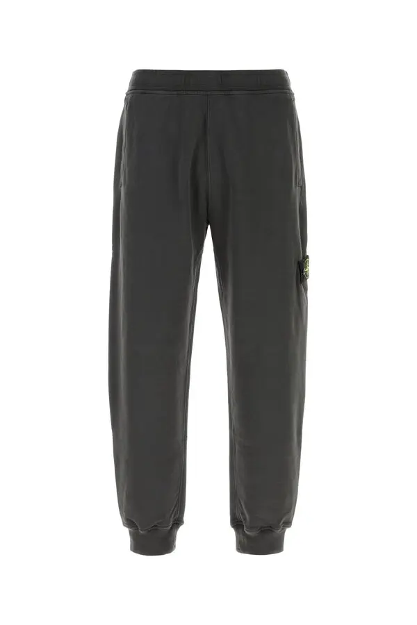 Stone Island Charcoal Cotton Joggers