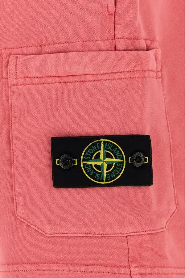Stone Island Cotton Bermuda Shorts With Detachable Logo