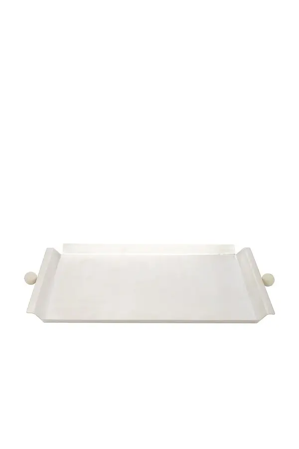 NATALIA CRIADO Metallic Plated Brass Tray - Silver