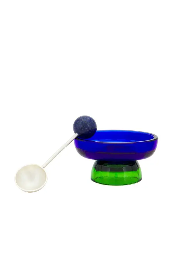 NATALIA CRIADO Lake Salt Cellar & Little Spoon - Blue