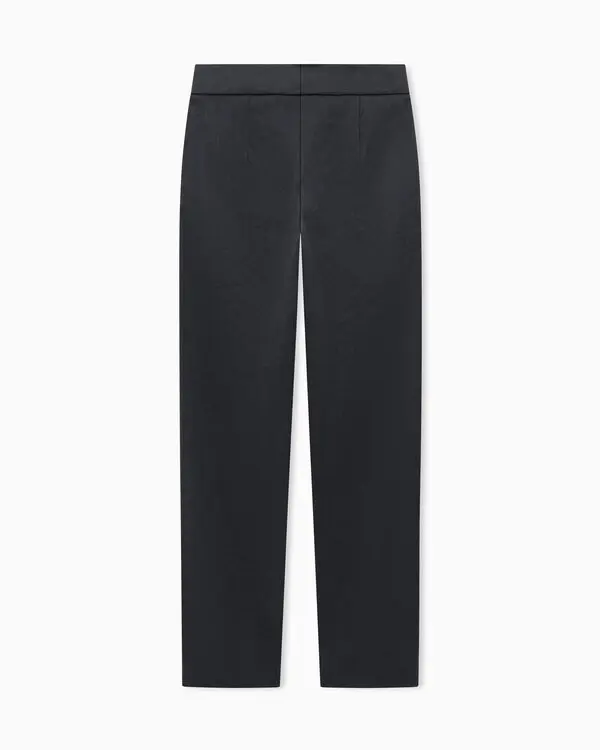 Giorgio Armani Slim-fit Trousers In Compact Stretch Silk