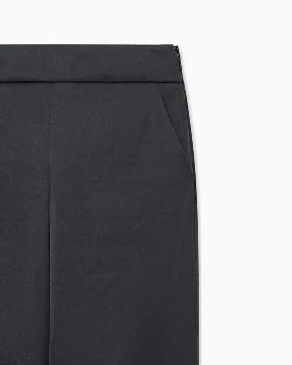 Giorgio Armani Slim-fit Trousers In Compact Stretch Silk