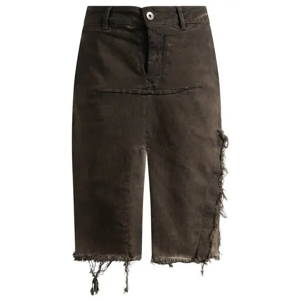Rick Owens Spliced Denim Skirt