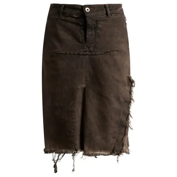 Rick Owens Spliced Denim Skirt