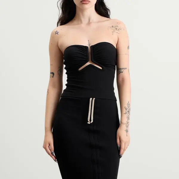 Rick Owens Alannah Cropped Bustier Top