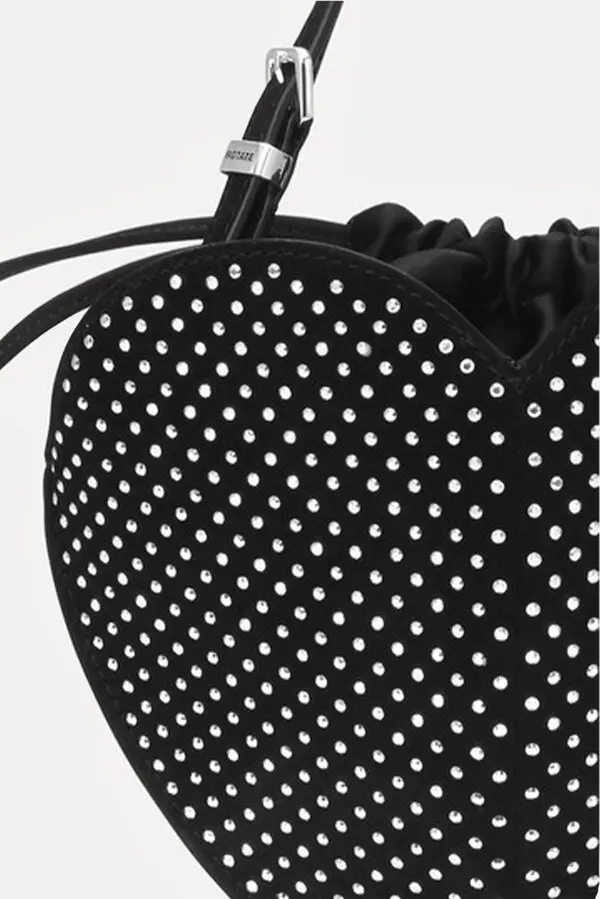 ROTATE BY BIRGER CHRISTENSEN Rhinestone Heart Bag