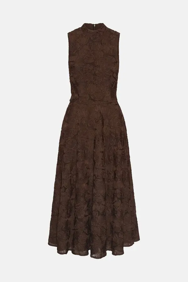 ROTATE BY BIRGER CHRISTENSEN Maxi Dress In Mesh With Floral Pattern