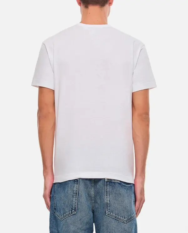 Play Comme Des Garcon T-shirt With Embroidered Heart Logo - White