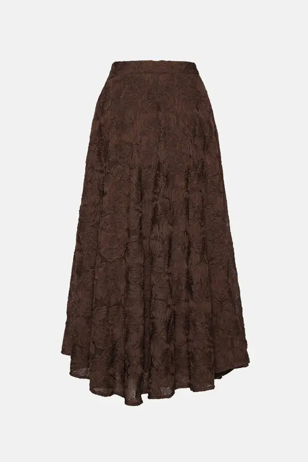ROTATE BY BIRGER CHRISTENSEN Mesh Skirt With Floral Motifs