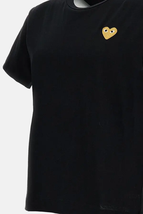 Play Comme Des Garcon Gold Heart T‑shirt