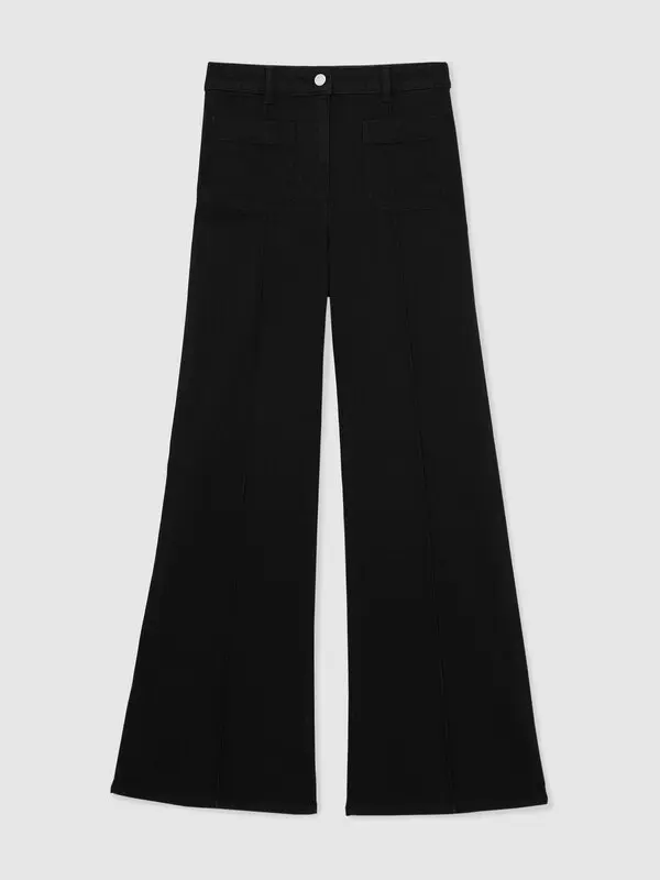 REISS Sakura Patch Pocket Flared Jeans