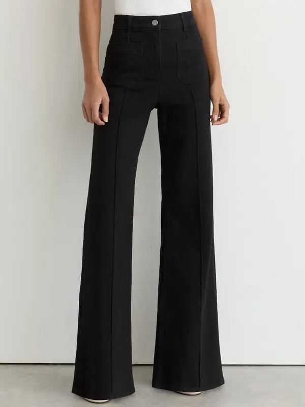 REISS Sakura Patch Pocket Flared Jeans