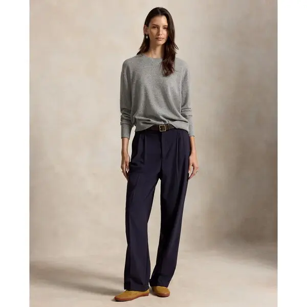 Ralph Lauren Cashmere Crewneck Sweater - Gray Heather