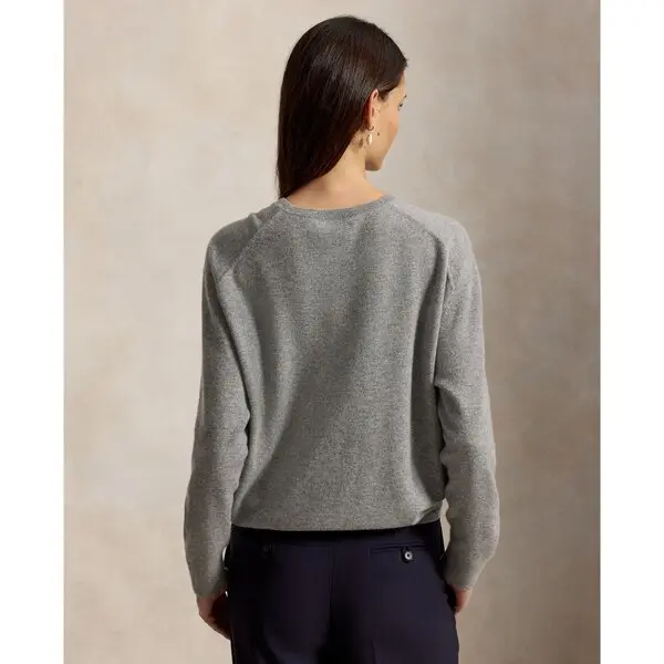 Ralph Lauren Cashmere Crewneck Sweater - Gray Heather