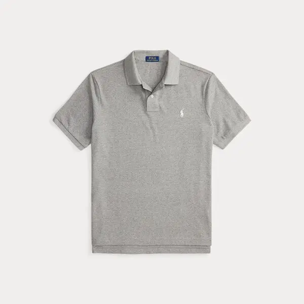 Ralph Lauren The Iconic Classic Fit Mesh Polo - Rain Heather