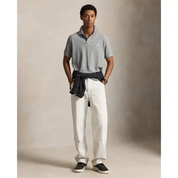 Ralph Lauren The Iconic Classic Fit Mesh Polo - Rain Heather